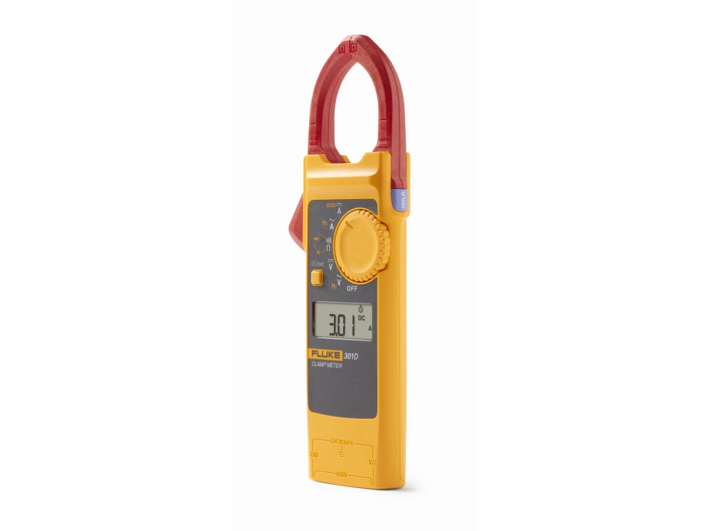 Fluke 301D - 600A AC/DC Clamp Meter with Slim Body and Thin Jaw Arm ...