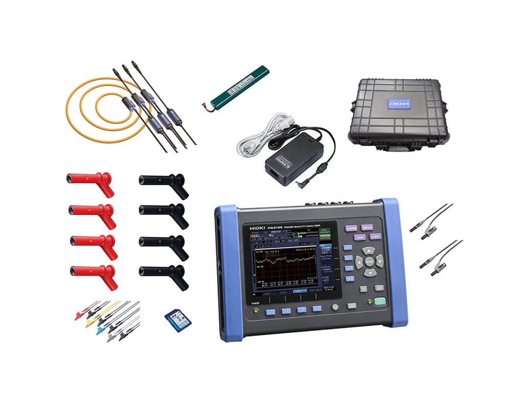 Hioki PQ3198/6000-10in KIT - Class A Power Quality Analyzer Kit (4 x CT7046, 3 x L1021-02, Z4003 ...