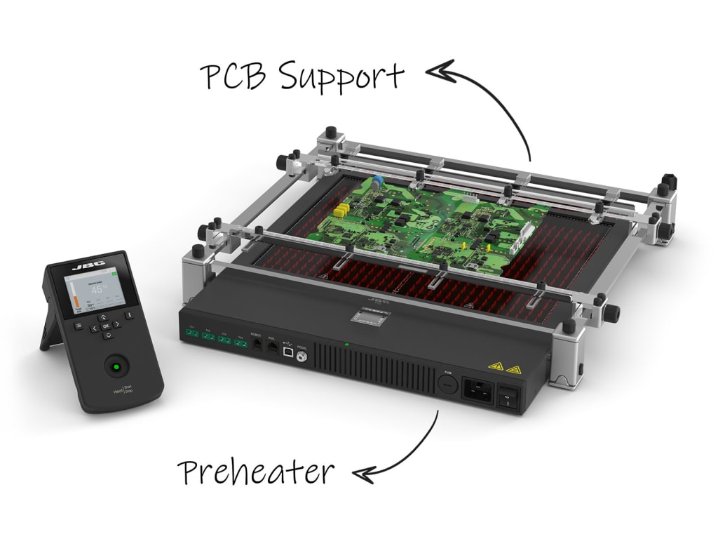JBC PHBE-1KB - Two Zone Preheater with PCB Support for PCBs up to 14 x ...