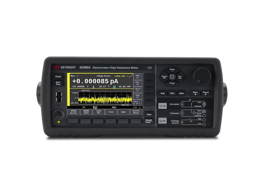 Keysight B2985C - Electrometer/High Resistance Meter (0.01fA, 1000V ...