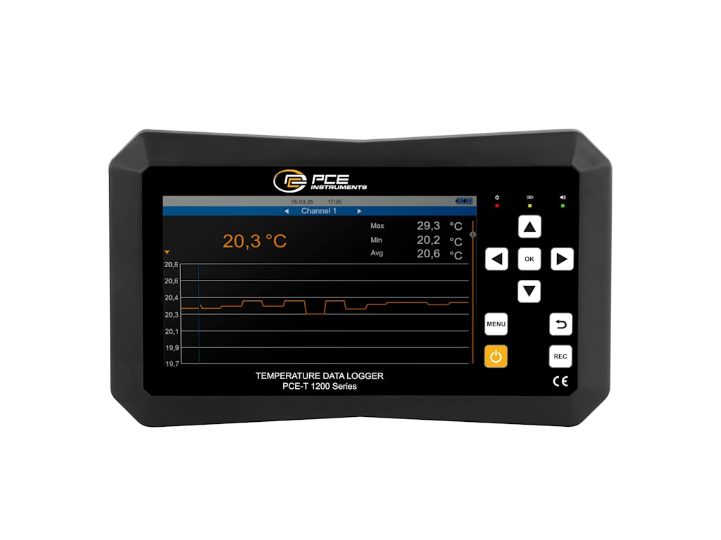 PCE PCE-T 1220 - Data Logging Thermometer for Thermocouples (12 ...