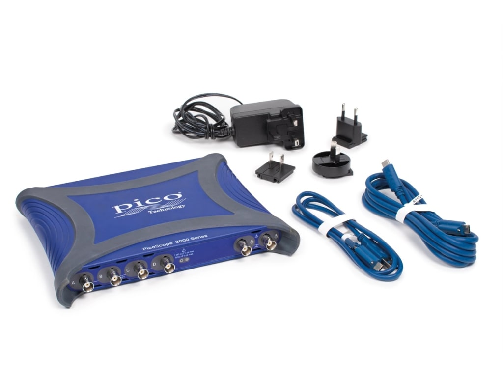 Pico 3417E - USB Oscilloscope 350 MHz, 4CH, 10-Bits, 5GS/s with probes ...