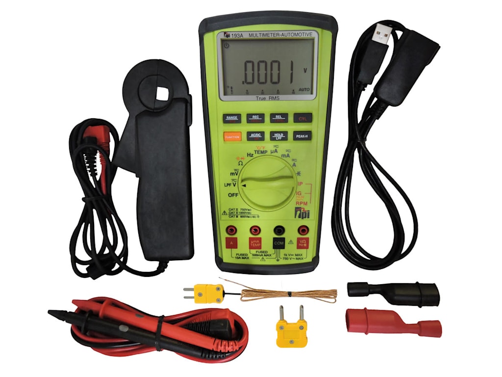 TPI 193A - True-RMS Digital Automotive Multimeter, 1000VDC, 750VAC ...