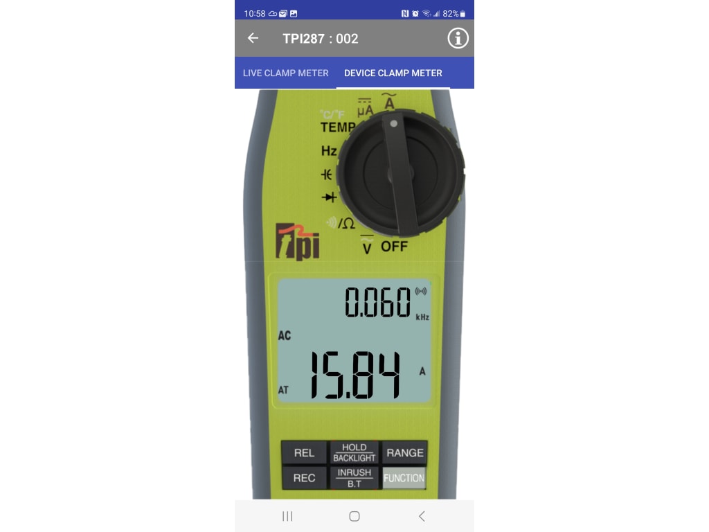 TPI 287 - True RMS Digital Clamp Meter with Bluetooth for TPI View App ...