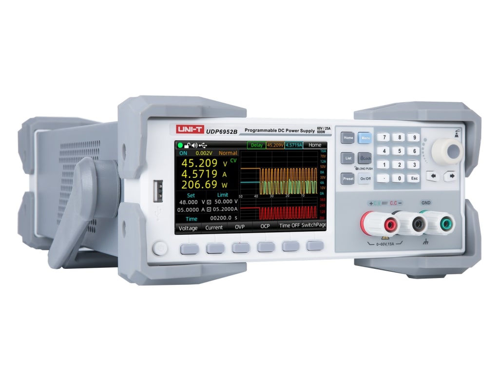UNI-T UDP6952B - Programmable Switching DC Power Supply (600W/60V/25A/1Ch) | TEquipment