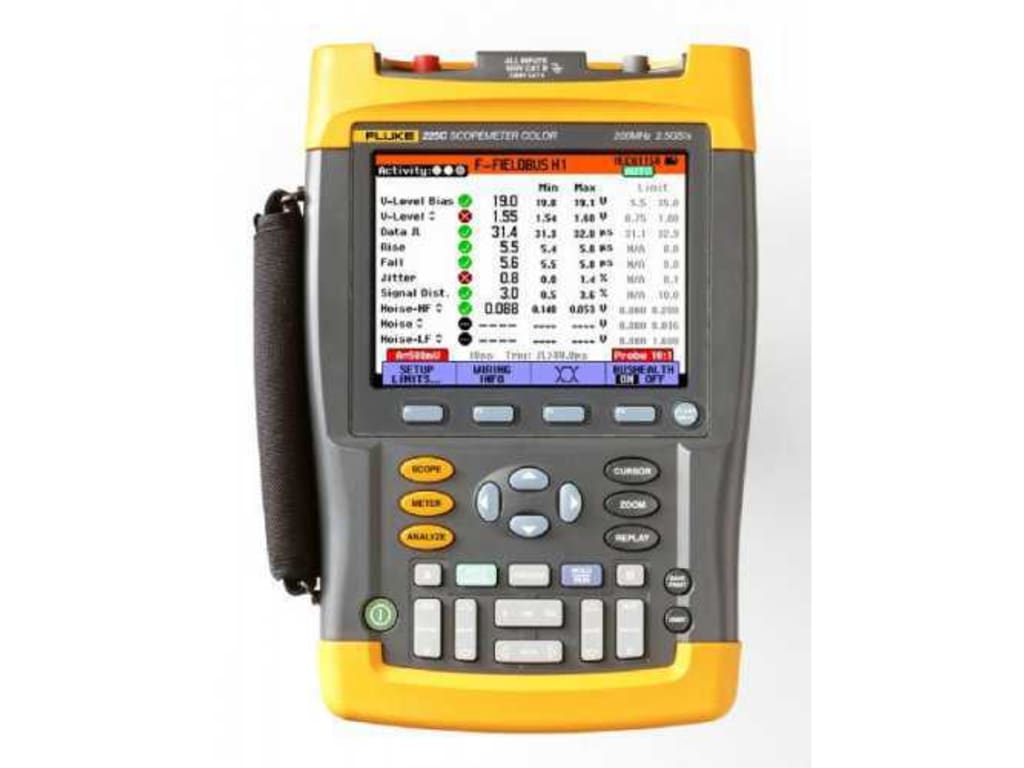 Fluke 225C/003 Color ScopeMeter (200 MHz, 2.5 GS/s) with Bus Health ...