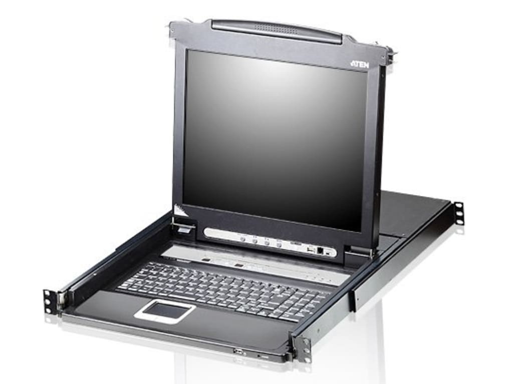 Aten CL5708M 8-Port, 17" LCD PS/2-USB VGA LCD KVM Switch with Daisy ...