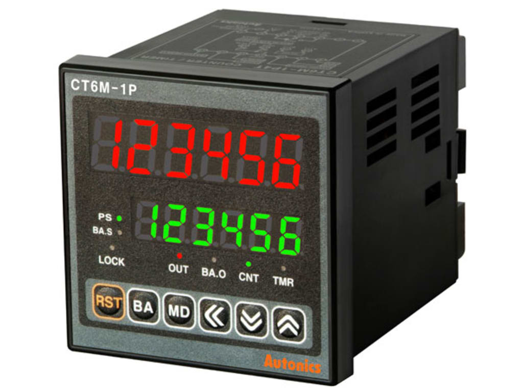 Autonics CT4S-1P2 Counter and Timer, 1/16 DIN, 4-Digit, LED, 1 Preset ...