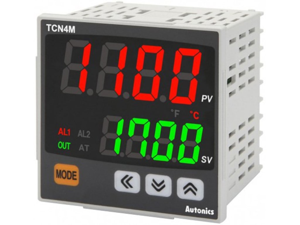 Autonics TCN4M-24R Temperature Controller, W72 x H72, Dual Display 4 Digit, PID Control, Relay ...