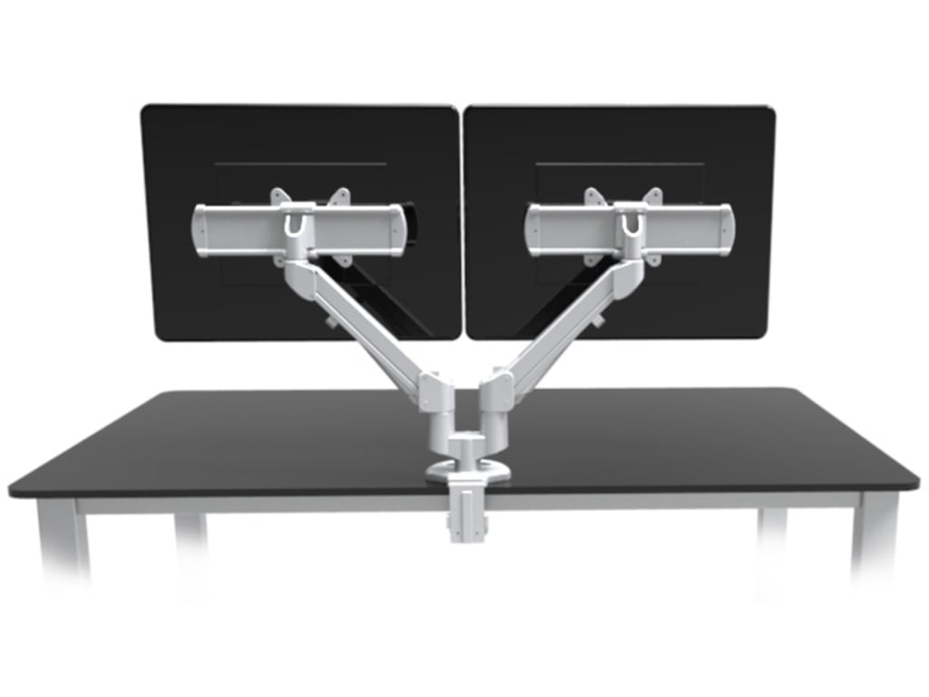 ESI Ergo EDGE2-MS-SLV EDGE-Series Dual Monitor Arm with 2 Motion Limbs ...