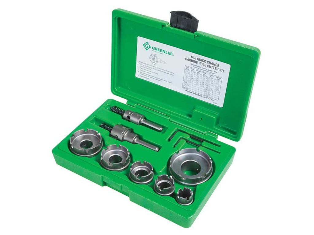 Greenlee 648 Quick Change Carbide Cutter Set, 8pcs | TEquipment