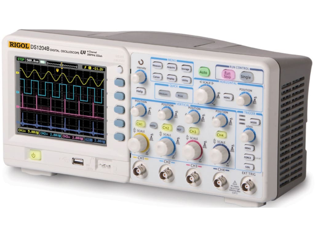 Rigol DS1204B Digital Oscilloscope 4 Channel 200 MHz | TEquipment