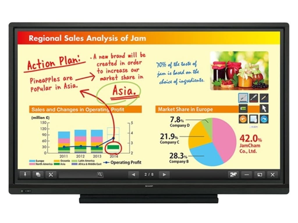 Sharp PN-L703B AQUOS BOARD™ 70" Class Interactive Display System ...