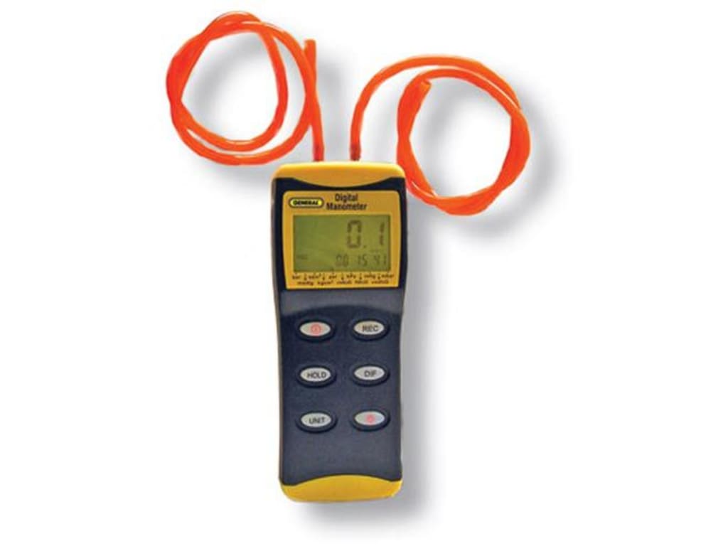 General DM8252RS Digital High Resolution Manometer with Stoppers ...