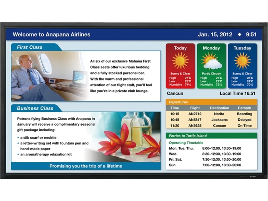 Sharp PN-E602 60" Class High Definition LED Display | Touchboards