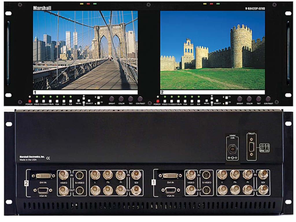 Marshall Electronics V-R842DP-AFHD TFT-MegaPixel Dual Screen 8.4” 2.4MP ...