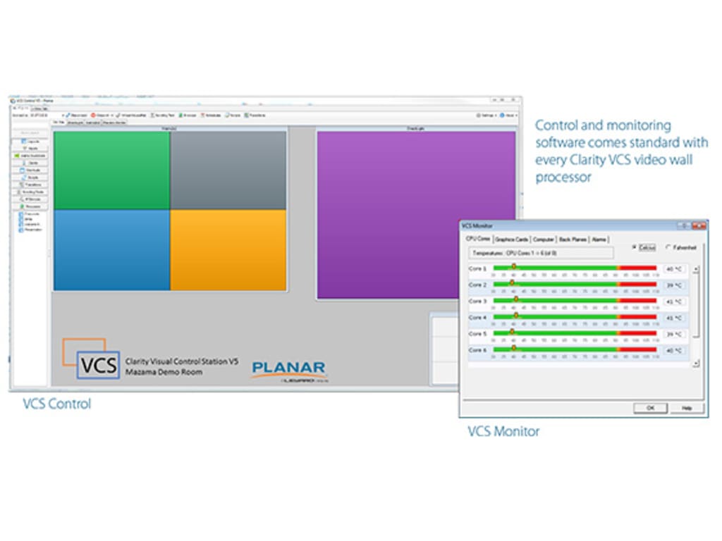 Planar VCS5-STD-16DP12 Video Wall Processor (Gen5) - 16 DP outputs, 12 ...