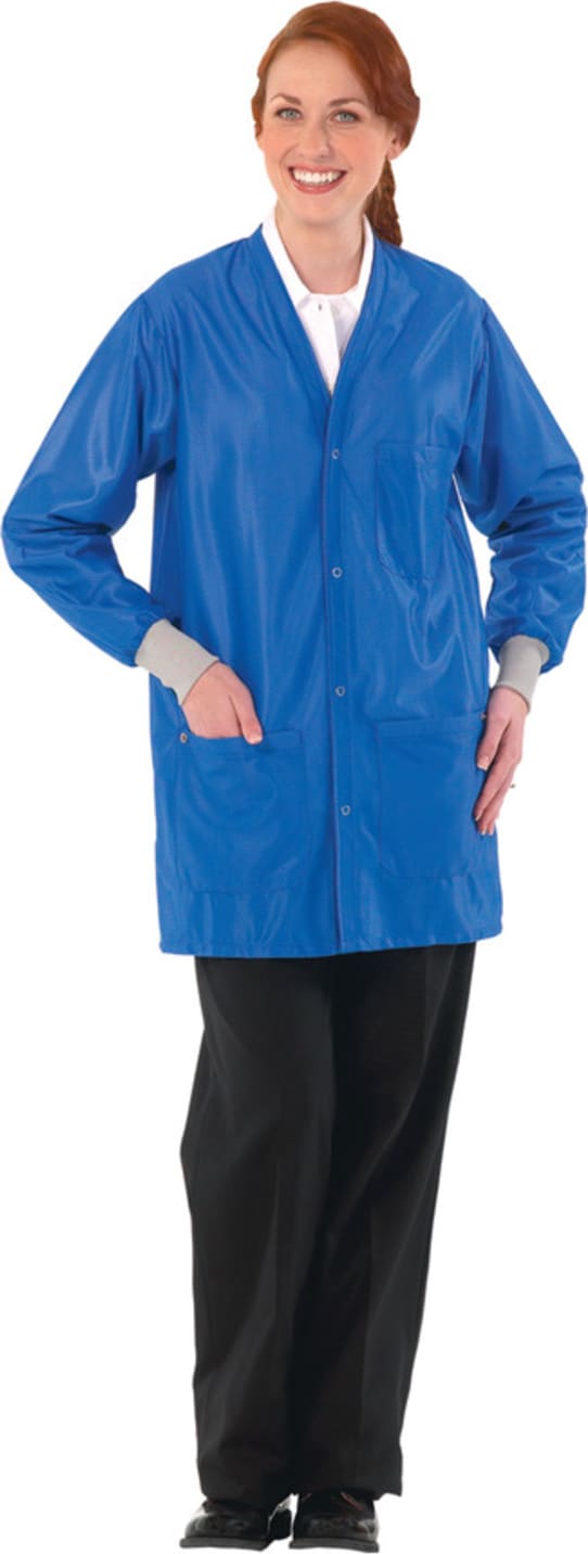 Worklon 3500-4XL - ESD Lab Jacket, Work-Stat V-Neck, Short, Anti-Static ...