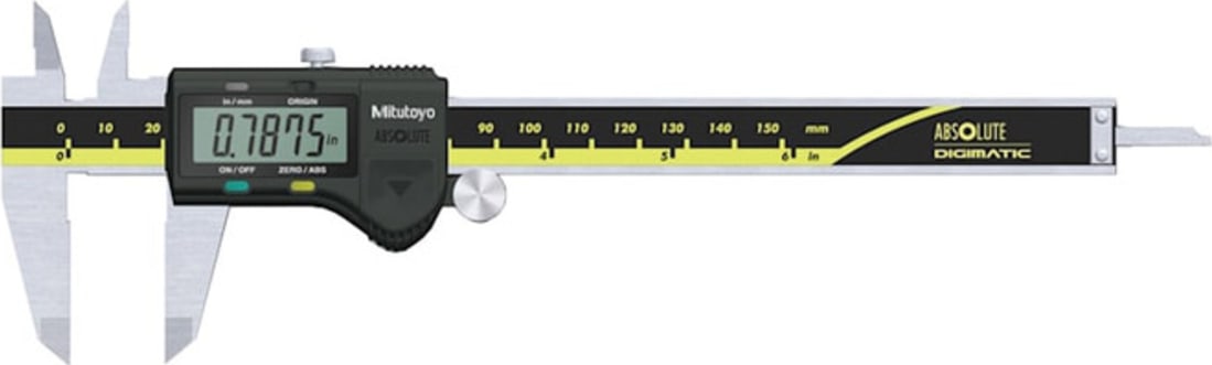 Mitutoyo 500-196-32CAL Caliper, Digimatic, 6"/150mm, .0005"/.01mm, No ...