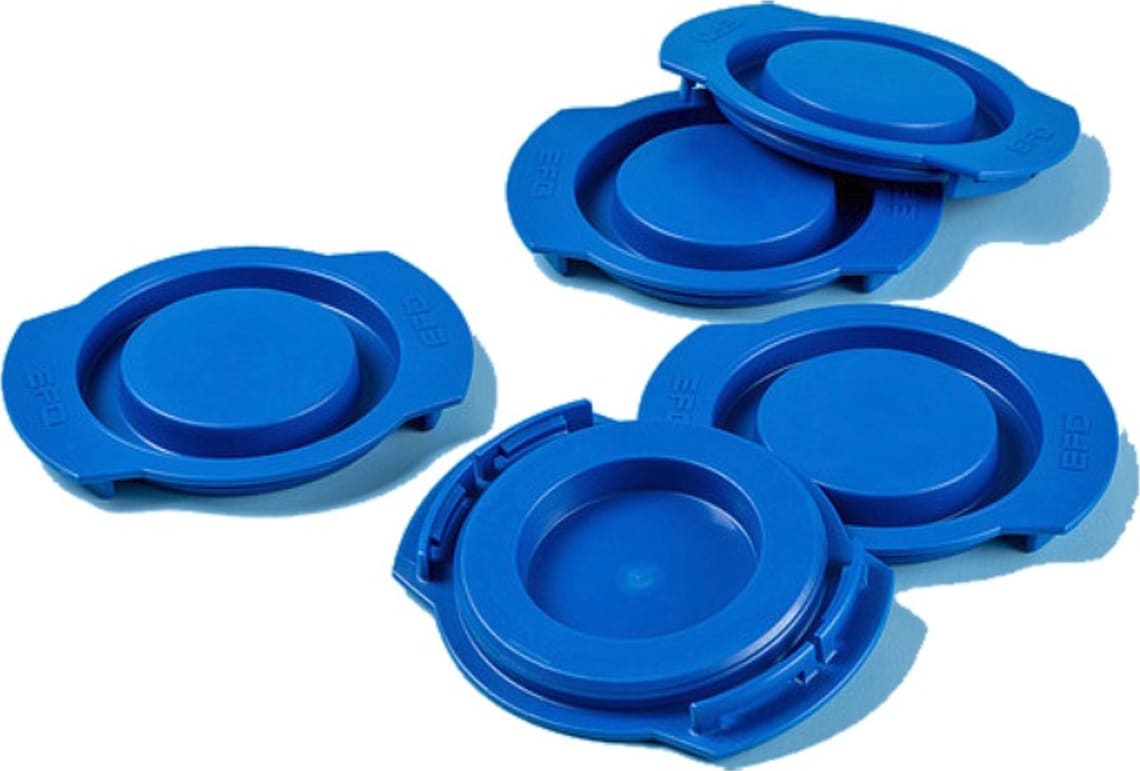 Nordson EFD 7012423 Catridge End Caps, Fit 2.5, 6, 12oz, Blue, 25/Pkg ...