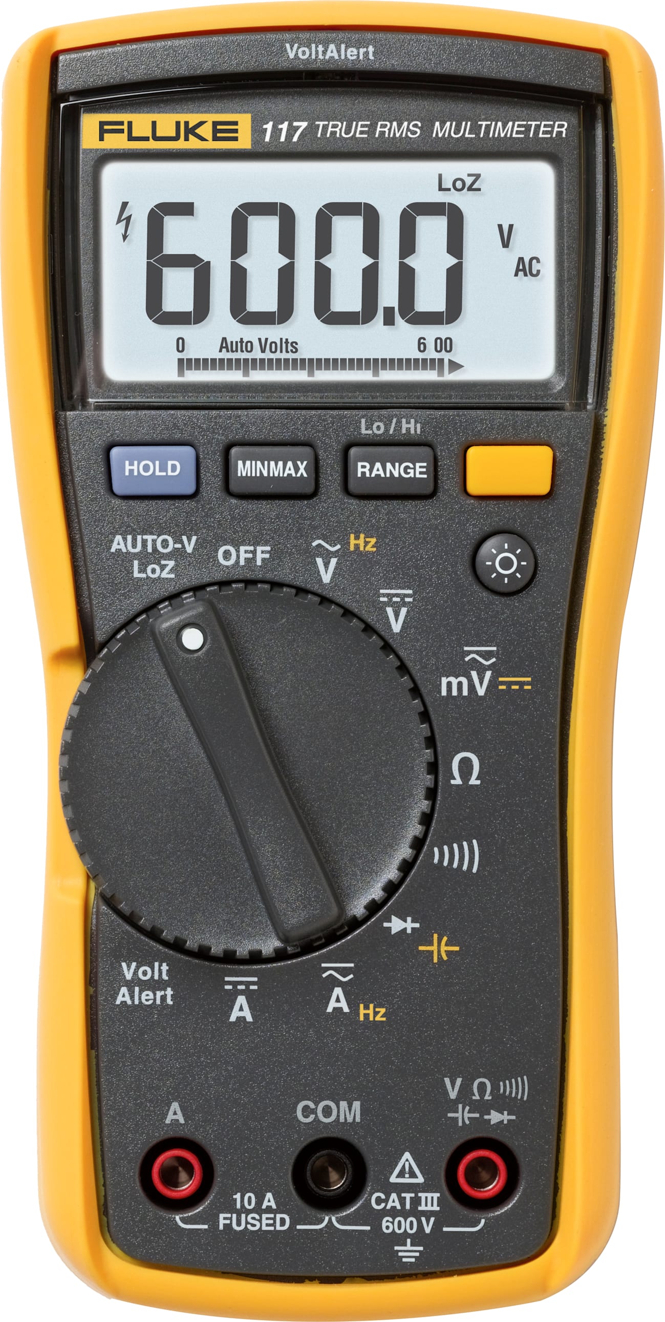 Fluke 117 - Electrician’s Multimeter with Non-Contact Voltage Detection ...