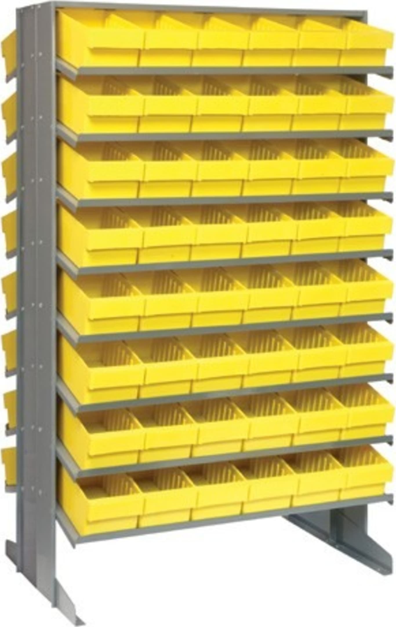Quantum Storage Systems QPRD-601YL - Euro Drawer Sloped 16 Shelf Rack ...