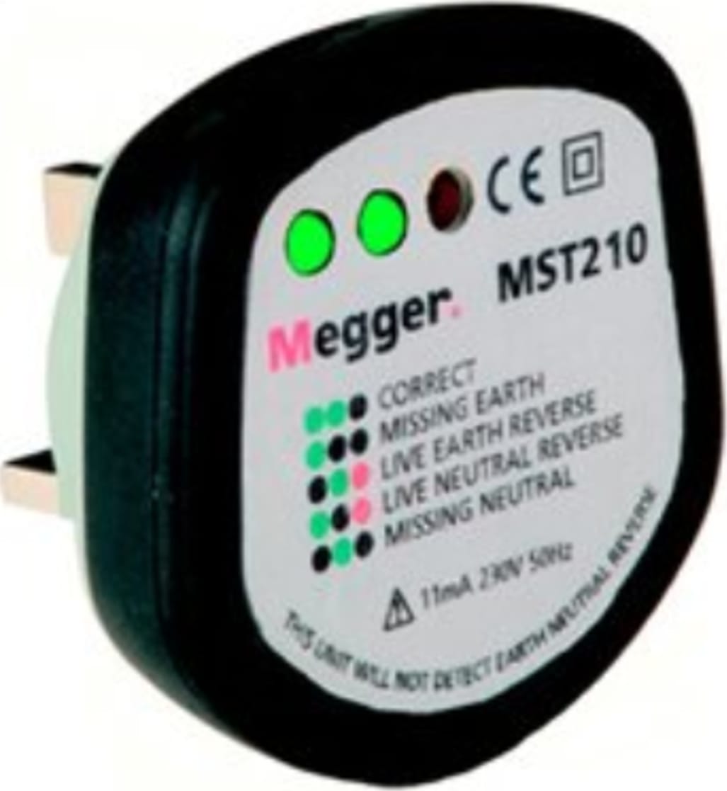 Megger MST210 - Socket Tester for UK BS1363 13A 3-Pin Power Sockets ...