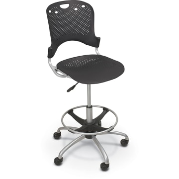 MooreCo balt 34643 Circulation Task Stool - Black | Touchboards