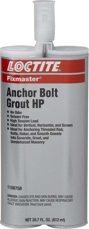 Loctite 1108758 - Anchor Bolt Grout, High Performance, Two-part, 207oz ...