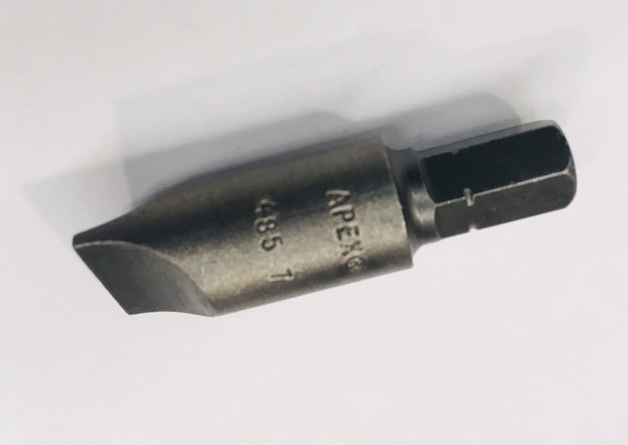 Apex Bits-Torque 485-7X - Insert Bit, Slotted, 16F-18R, 5/16" Hex Drive ...