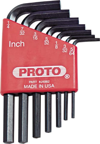 Proto J4982 - Hex Ket Set Inch 7pc 5/64-1/4" Proto | TEquipment