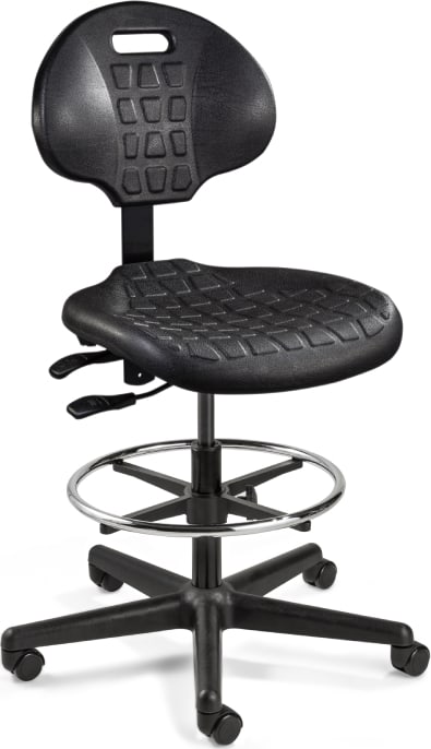 Bevco 7302-BLK-3850S/5 - Chair, Mid, Polyurethane, Black, 27" Nylon ...