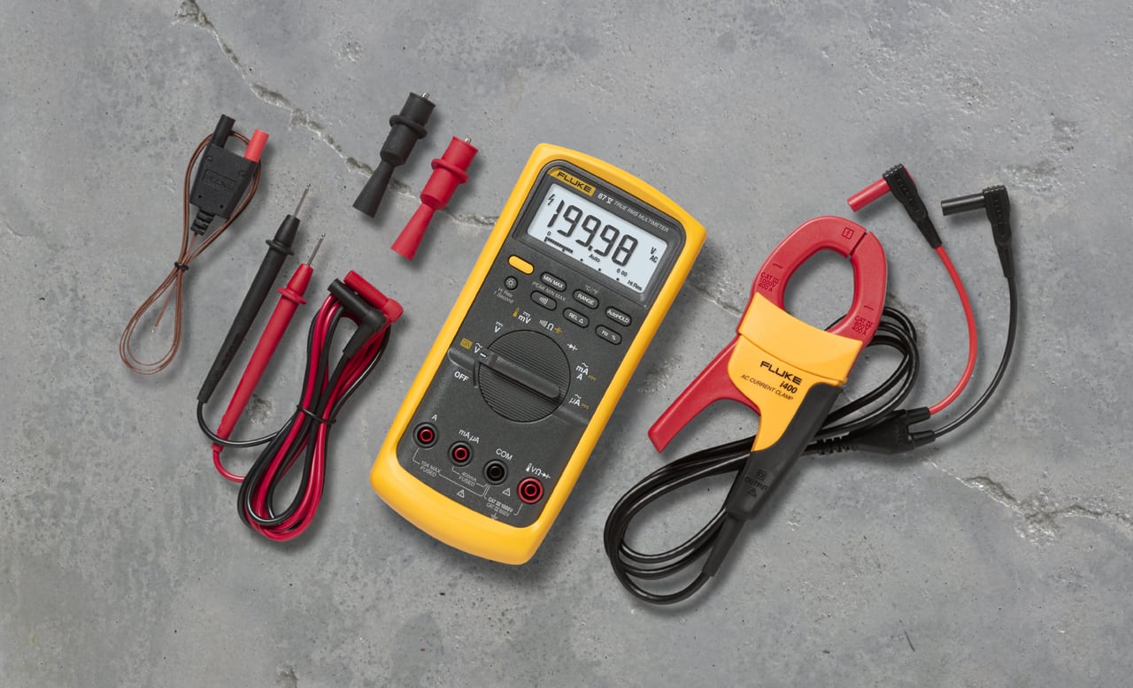 Fluke 87V/IMSK+ Digital Multimeter with Fluke i400 Current Clamp ...