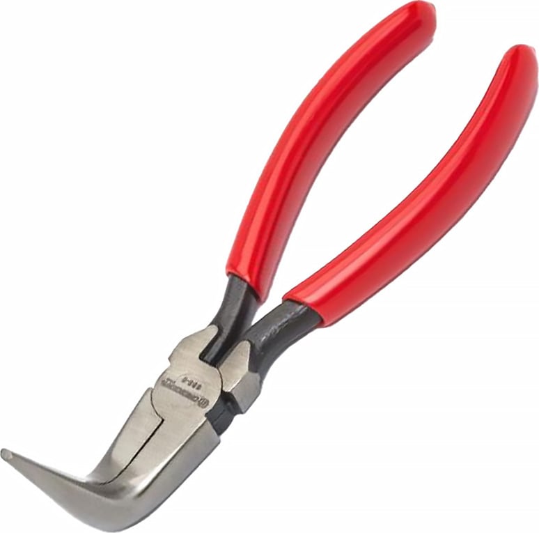 Crescent 8886CVN - Curved Nose Plier, 6" OAL, Needle, Serrated Jaw, Alloy Steel, Carded, Rawhide ...