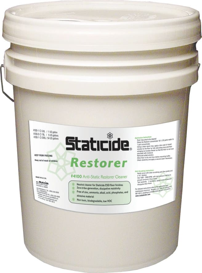 ACL Staticide 4100-5 - Static-Dissipative Restorer/Cleaner 5 Gallon ...