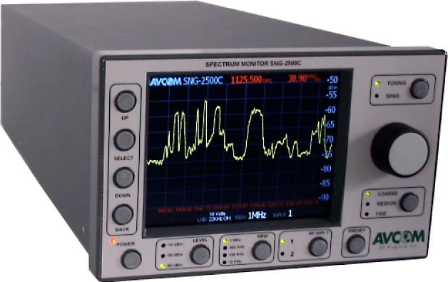 Avcom Sng 2500c Rack Mount Spectrum Analyzer 5mhz 2500mhz With Display Tequipment