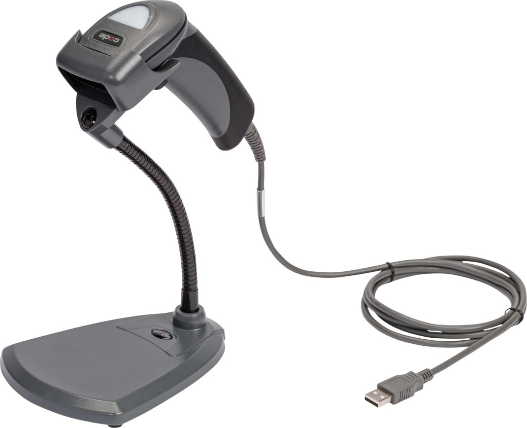 Brady 176511 Barcode Scanner, Handheld, Wired, with Stand, 1D, 2D, QR ...