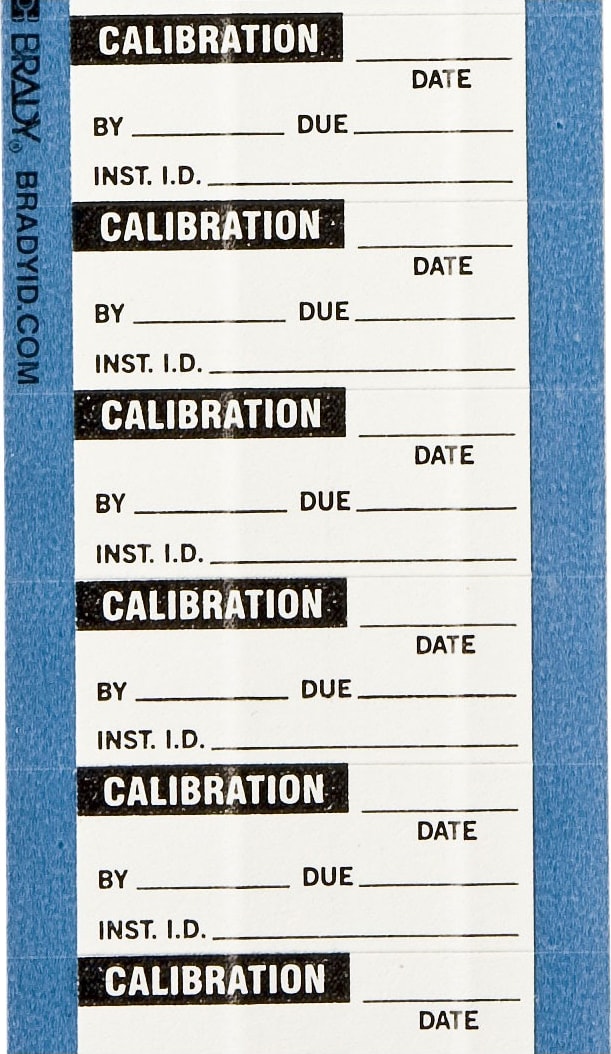 Brady WO-64-PK - Calibration Write-On Labels - Vinyl Cloth, Pack of 25 ...