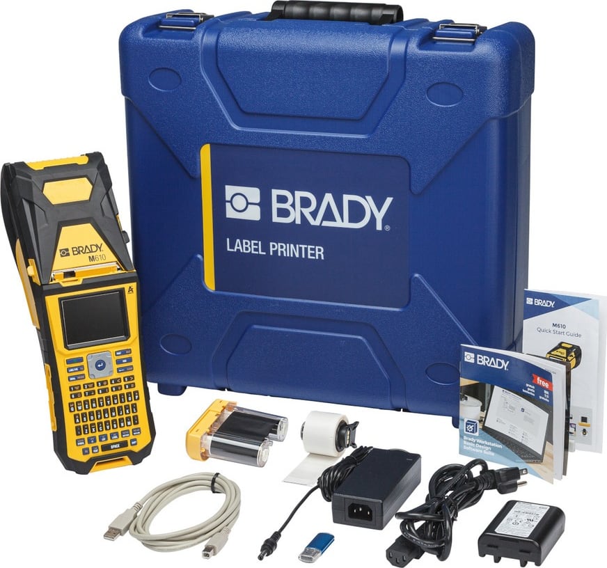 Brady M610-KIT - Handheld Label Maker, with Hard Case, M610, 300 dpi ...