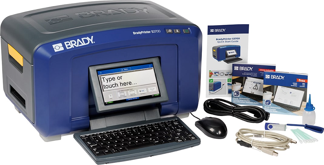 Brady S3700-WB Safety Sign & Label Printer, with XY Cutter & Software, Multicolor, S3700 Series ...
