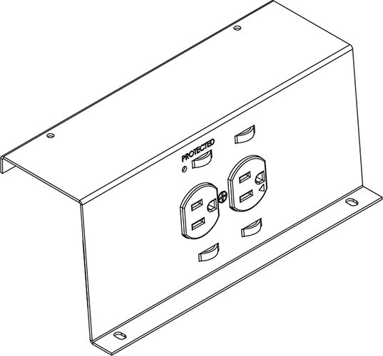 Chief PAC525P2-KIT 2-Plug In-Wall Retro Power Kit | Touchboards
