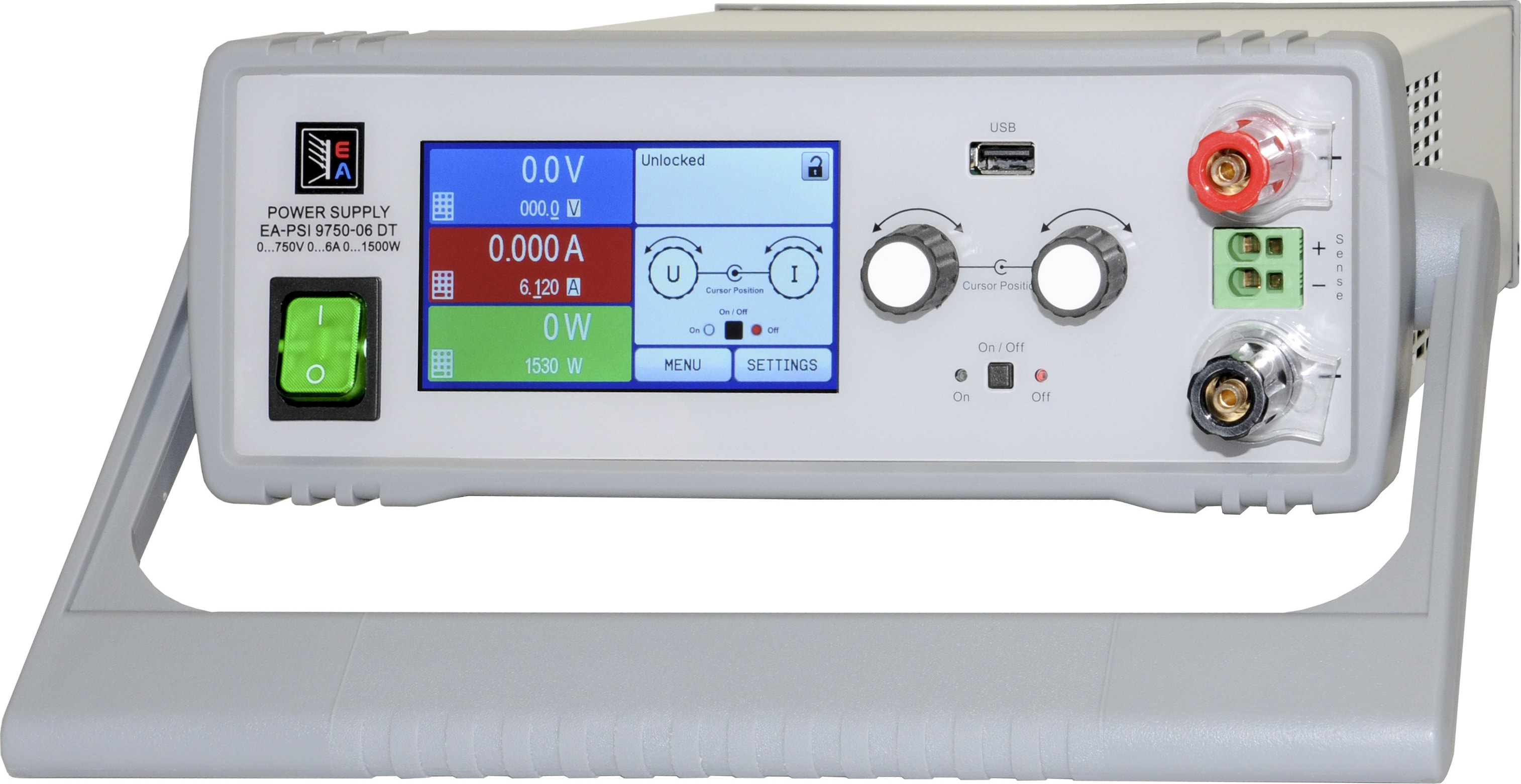 Elektro-Automatik EA-PSI 9750-06 DT 1500W - Autoranging DC Power Supply, Benchtop, 100-240, 750 ...