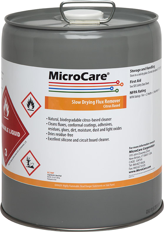 MicroCare MCC-EC7MP - Slow Drying, Citrus Based Flux Remover (5 Gallon ...