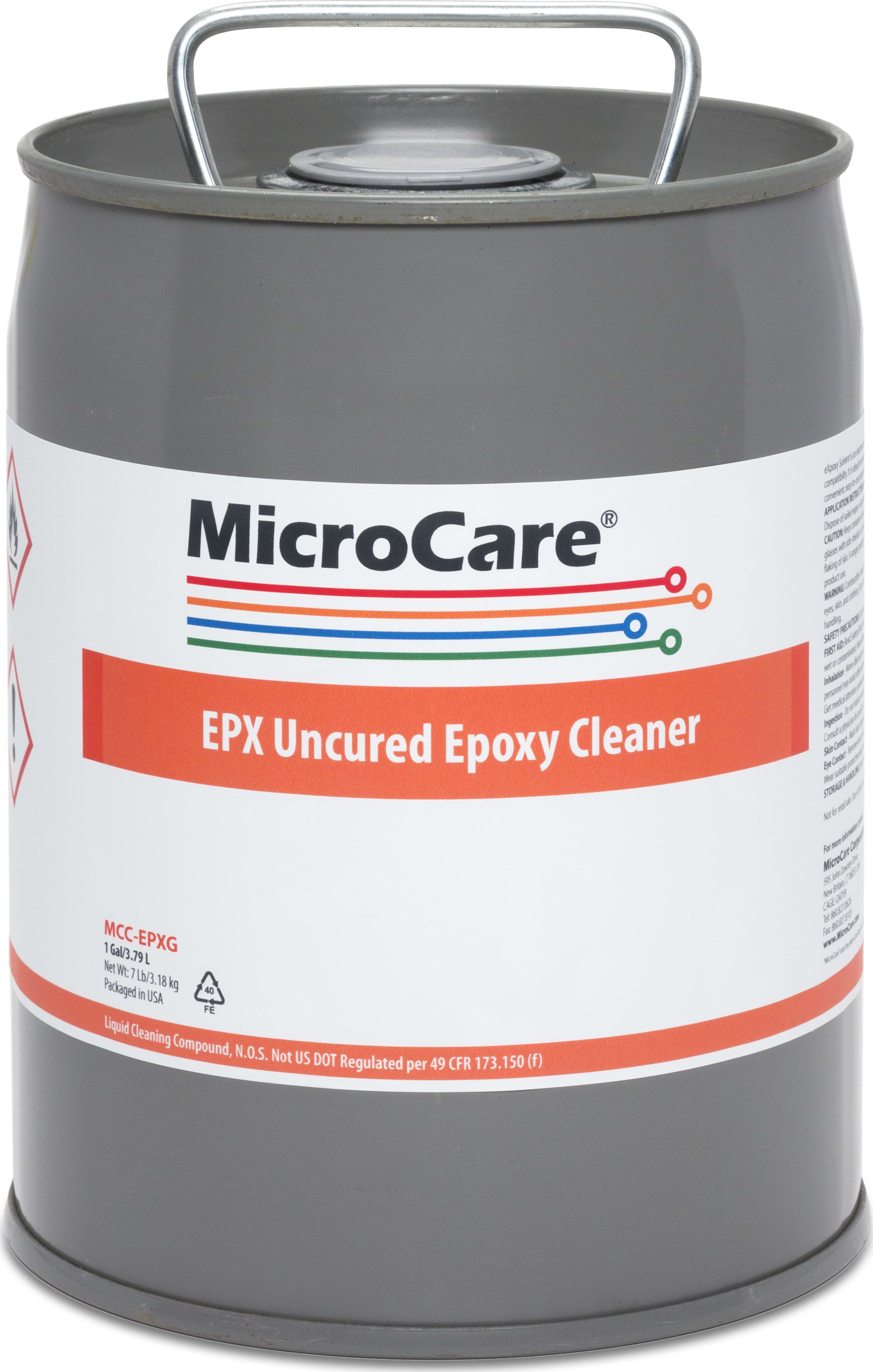 MicroCare MCC-EPXG - Uncured Epoxy Cleaner, 1 Gallon, Mini-Pail ...