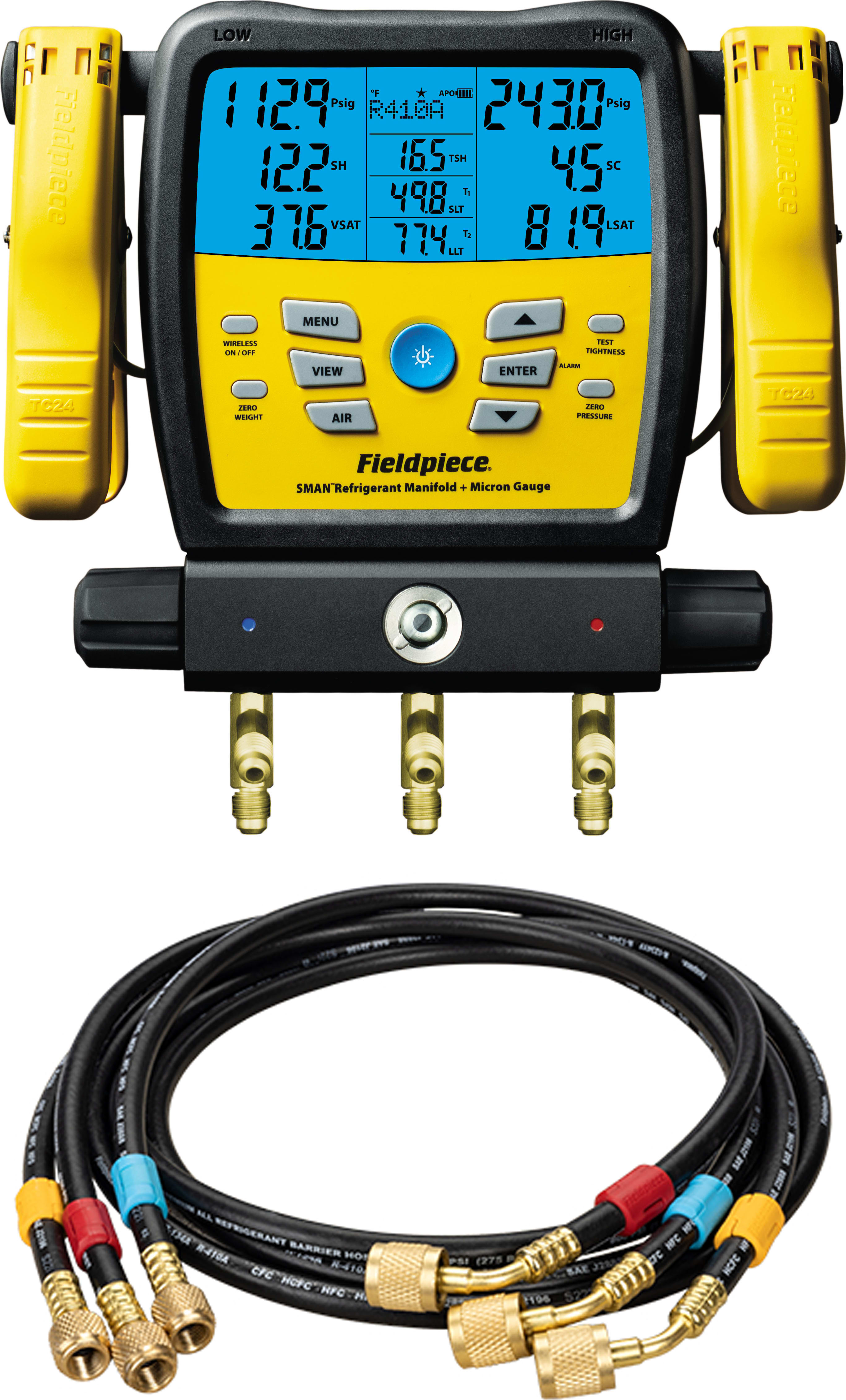 Fieldpiece SM380V - Three Port, SMAN Manifold with Micron Gauge and ...