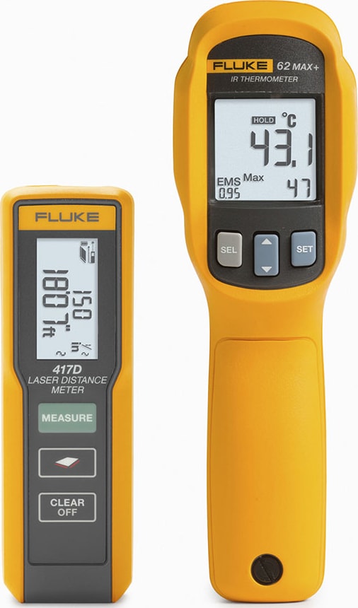 Fluke 417D+62MAX+ KIT Laser Distance Meter/Infrared Thermometer Combo ...