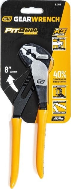 GEARWRENCH 82169 - Pliers, 8", Tongue And Groove, Straight Jaw, Dipped ...