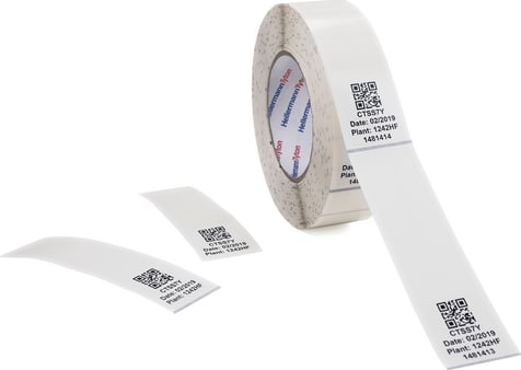 HellermannTyton 596-01903 - Hydraulic Label, Self-laminating, Thermal Transfer, White, Polyester ...