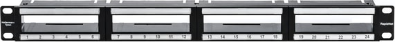 HellermannTyton RNGPP1U - RNG Series RapidNet Modular Panel 1U, Black ...