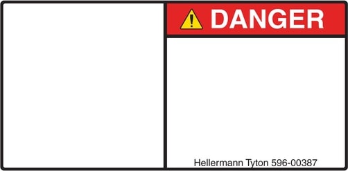HellermannTyton 596-00387 - Pre-Printed Header Label, DANGER, Blank ...